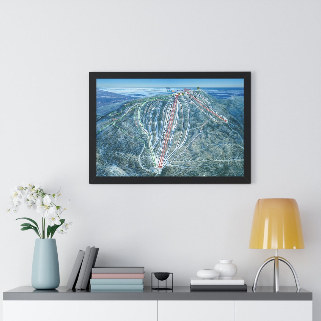 North-side of Mont Sainte Anne Trail Map Quebec Canada Ski Resort ...