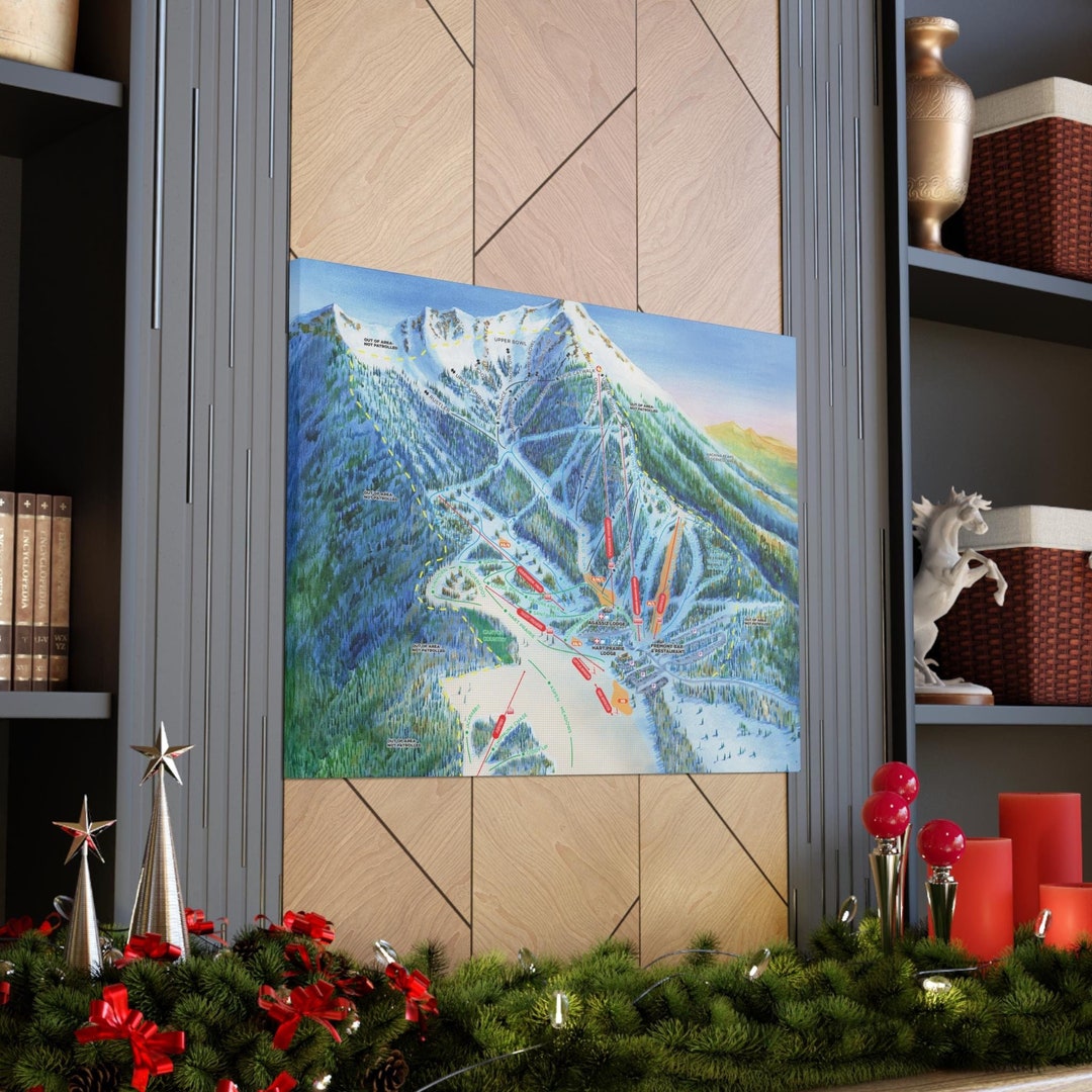 Arizona Snowbowl Ski Trail Map 3-D Canvas Poster - Etsy