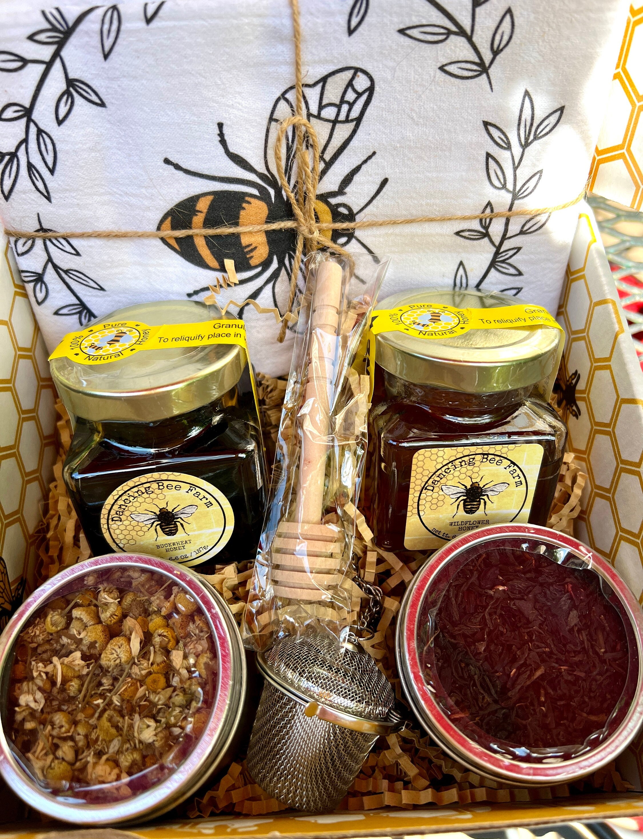 Honey Gift Box Honey Gift Set, Organic Natural USA Honey, Gift Box With ...
