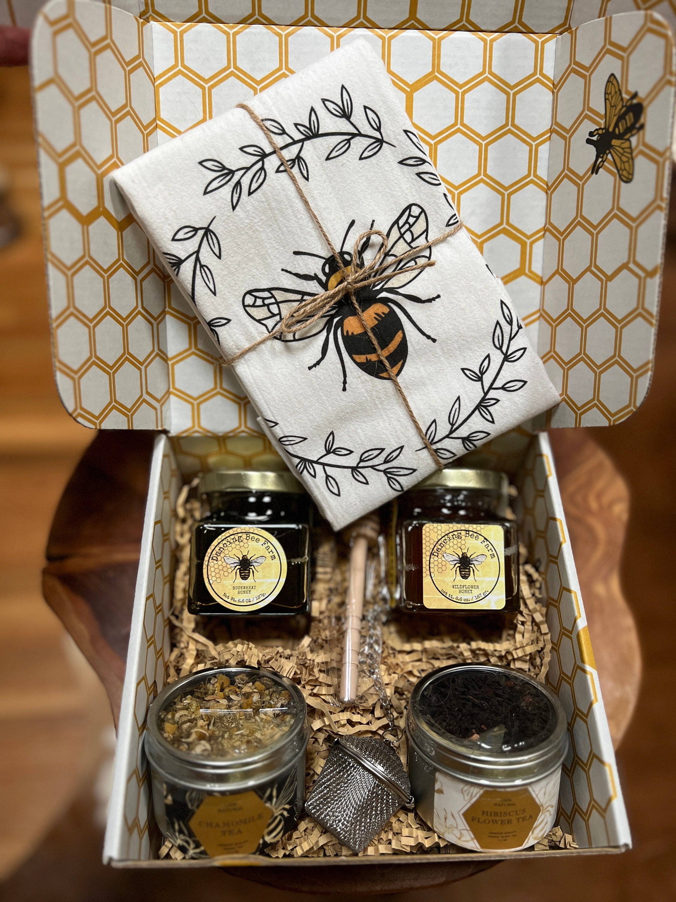 HONEY GIFT Box Honey Gift Set, Organic Natural USA Honey, Gift Box With ...