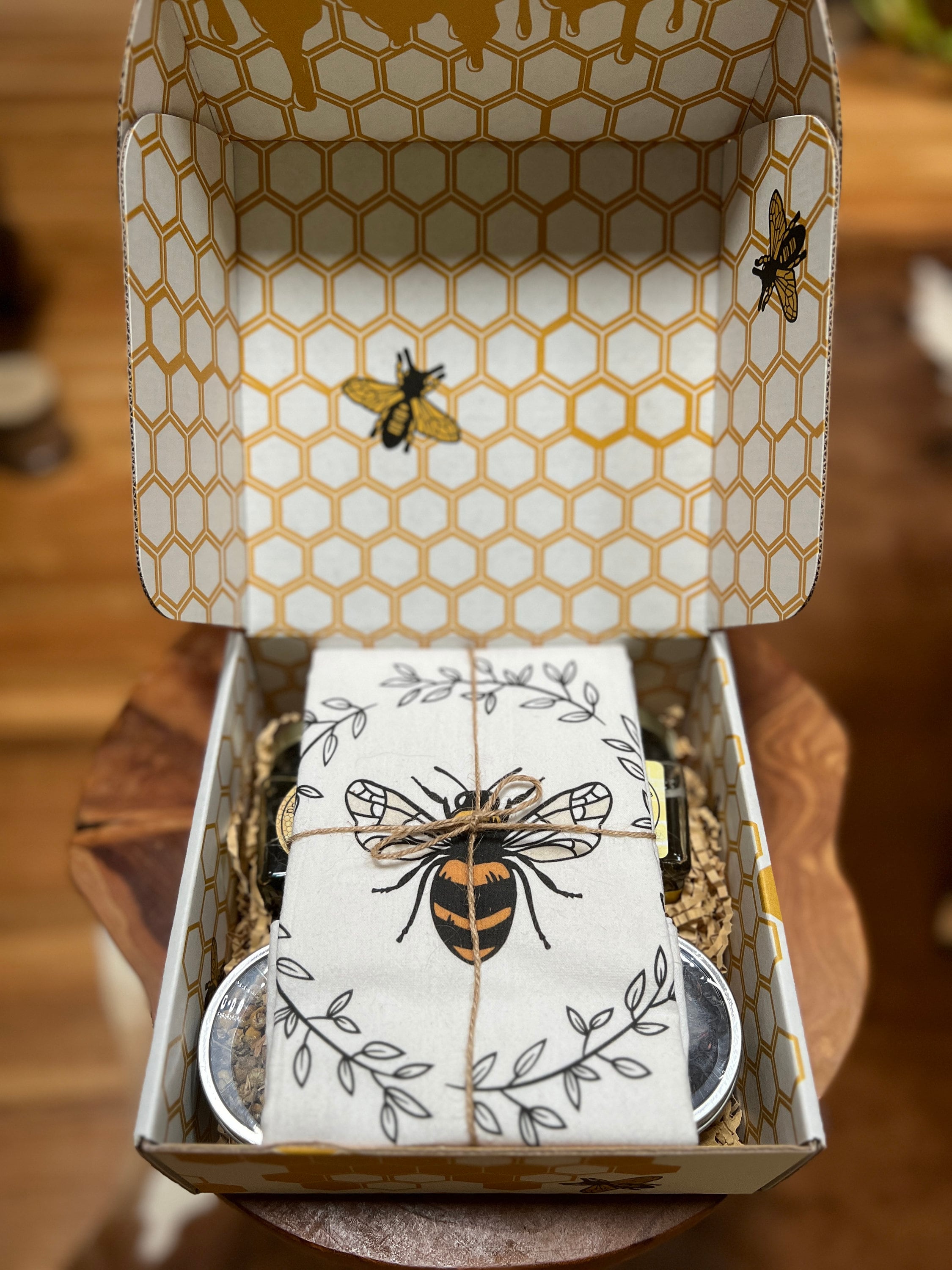 HONEY GIFT Box Honey Gift Set, Organic Natural USA Honey, Gift Box With ...