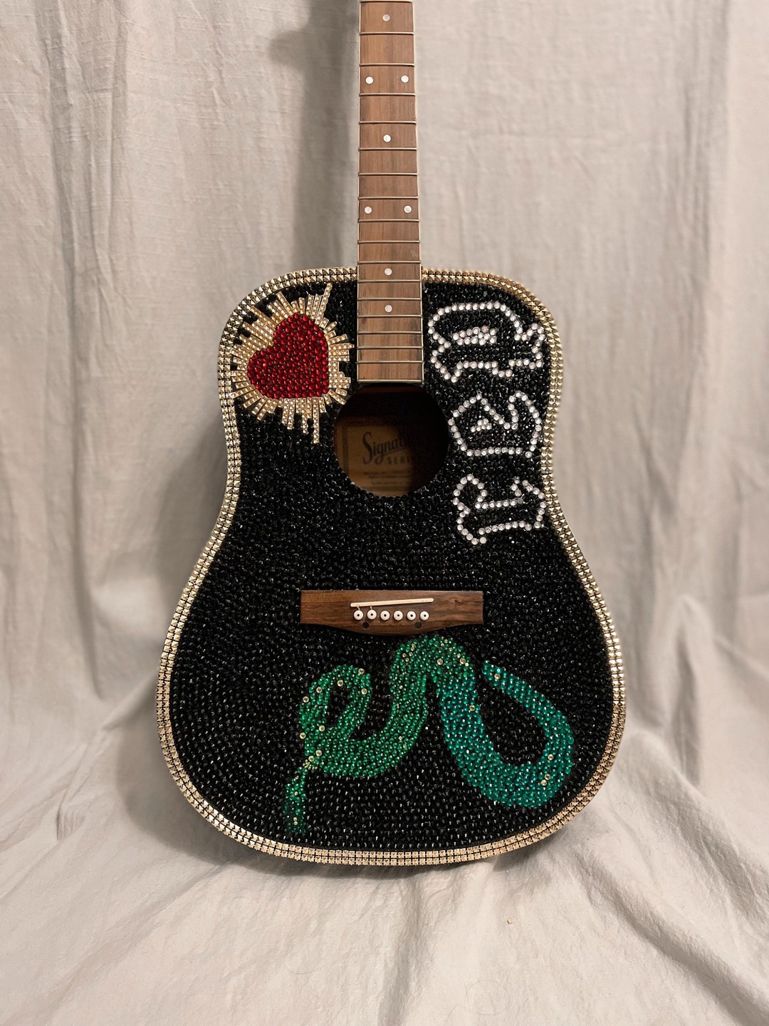 Handmade Rhinestone Guitar: Taylor Swift Reputation Inspired - Etsy
