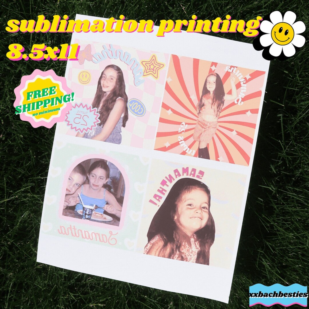 Sublimation Printing: 8.5x11 Inch Sheet With Your Designs for DIY ...