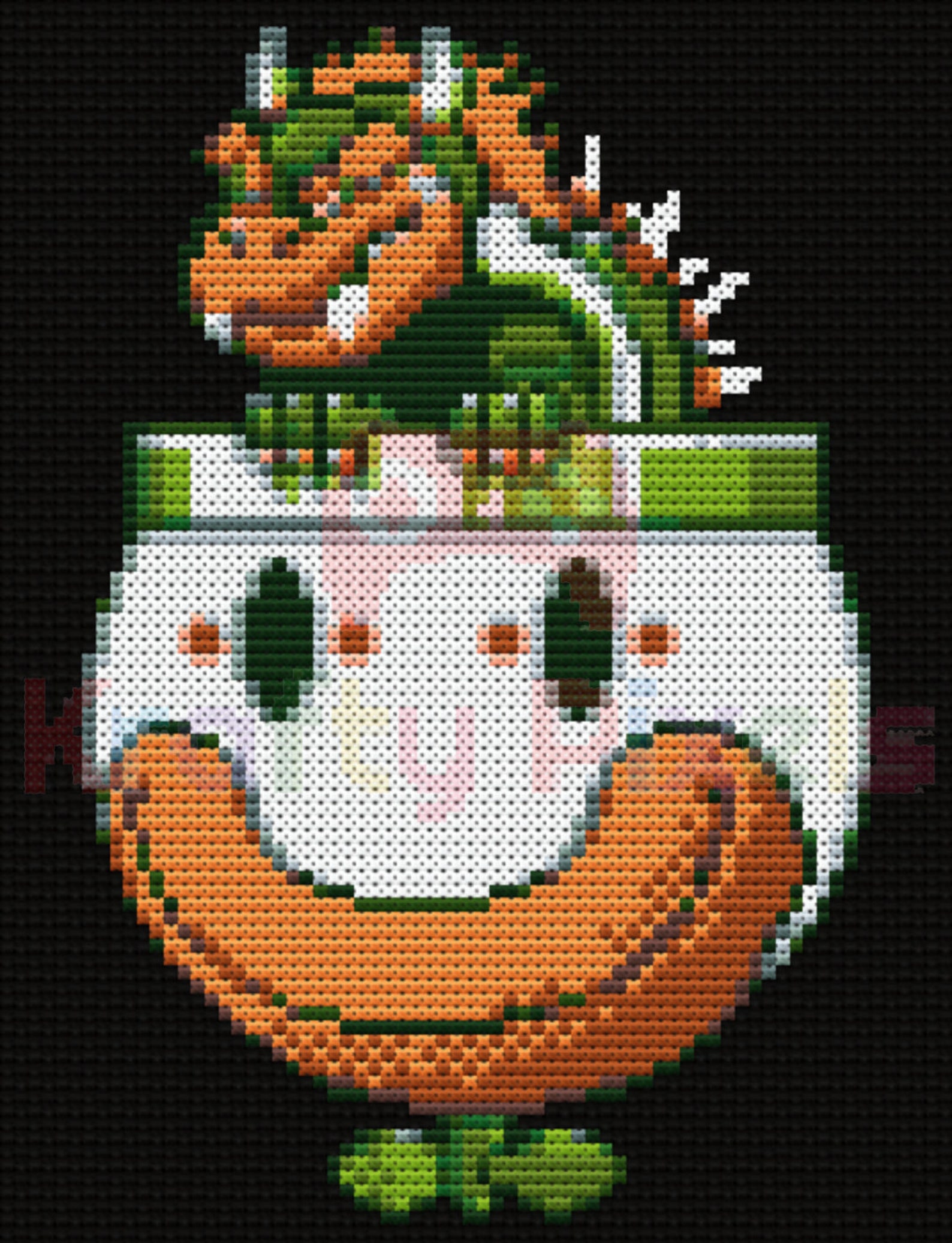 Super Mario World (1991) Bowser Sprites Cross Stitch Patterns (8 ...
