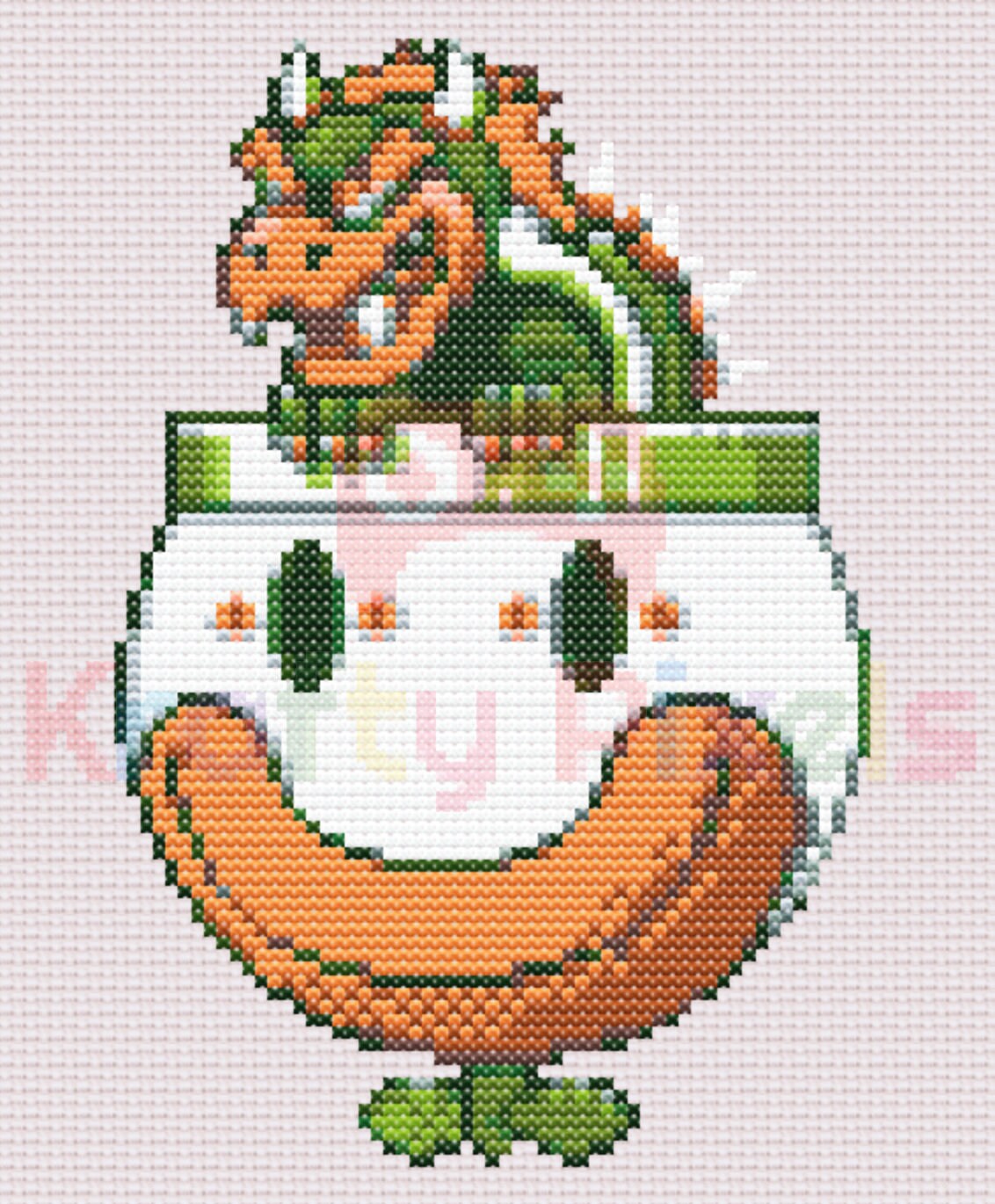 Super Mario World (1991) Bowser Sprites Cross Stitch Patterns (8 ...