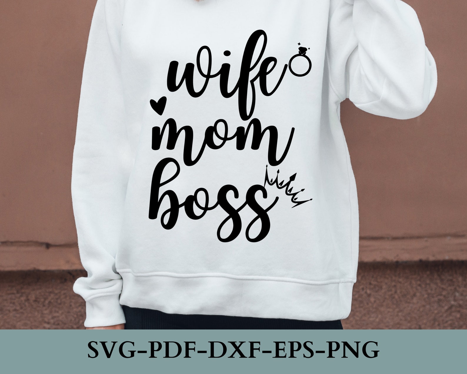 Wife Mom Boss Svg Wifey Mama Boss Svg Boss Mom Svg Hustle Svg