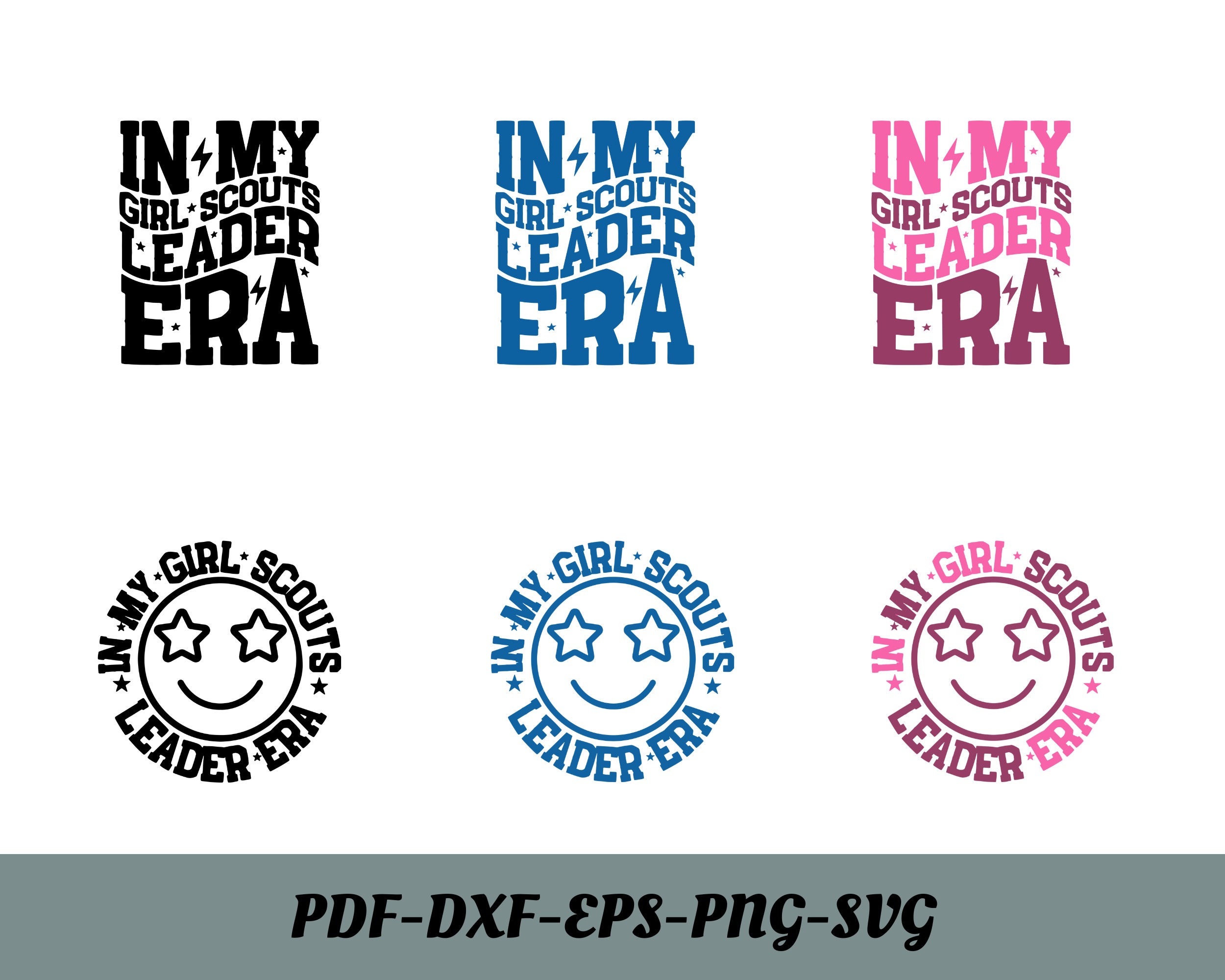 In My Girl Scout Era Svg Wavy Smiley Pocket Design Retro Girl Scouts ...