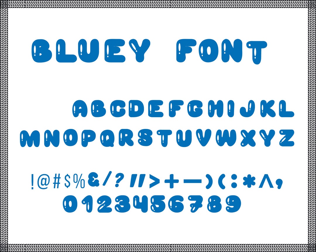 Bluey Font Bluey Font Svg Files for Cricut and Silhouette - Etsy Sweden