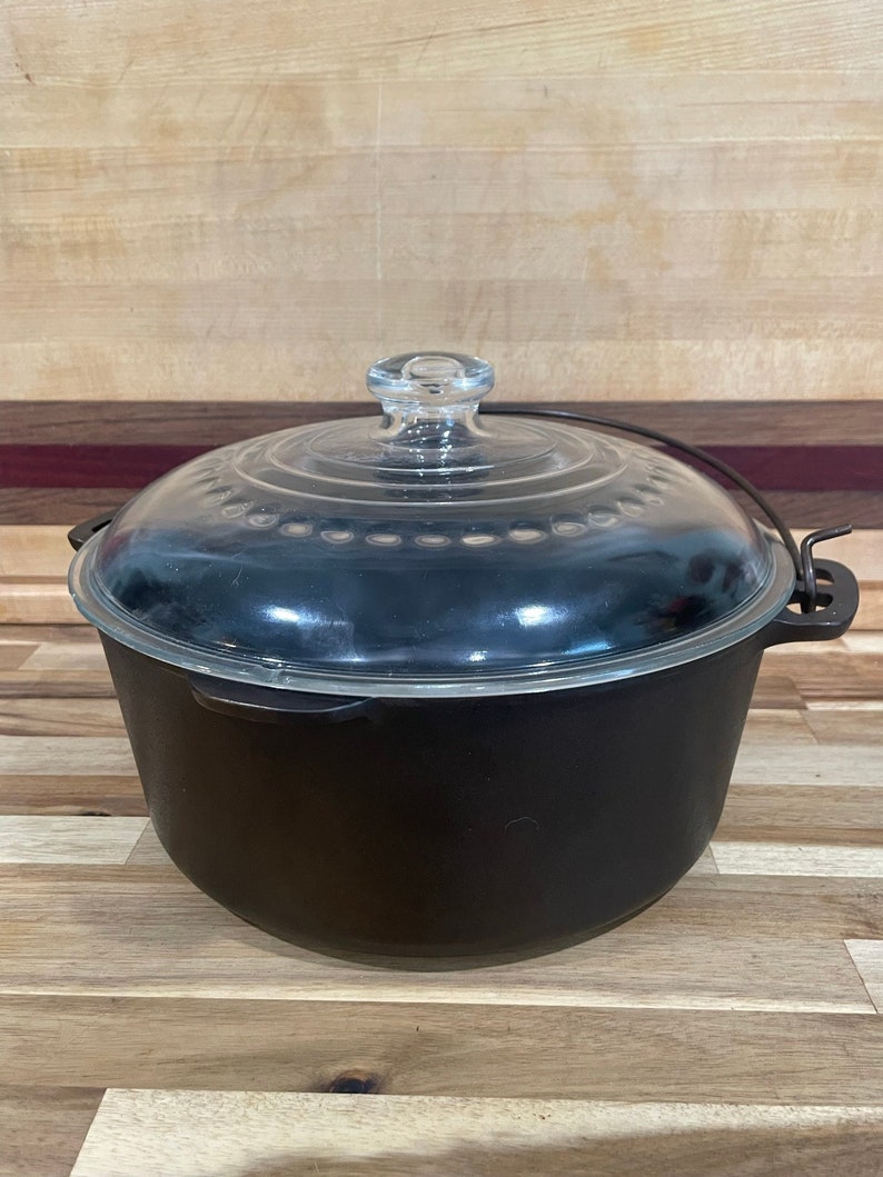Wagner Ware Sidney O 8 Dutch Oven With Glass Lid - Etsy