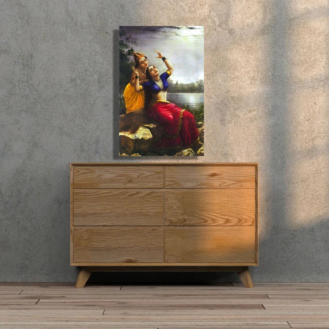 Radha Madhavam by Raja Ravi Varma - Indian Art - High-resolution ...