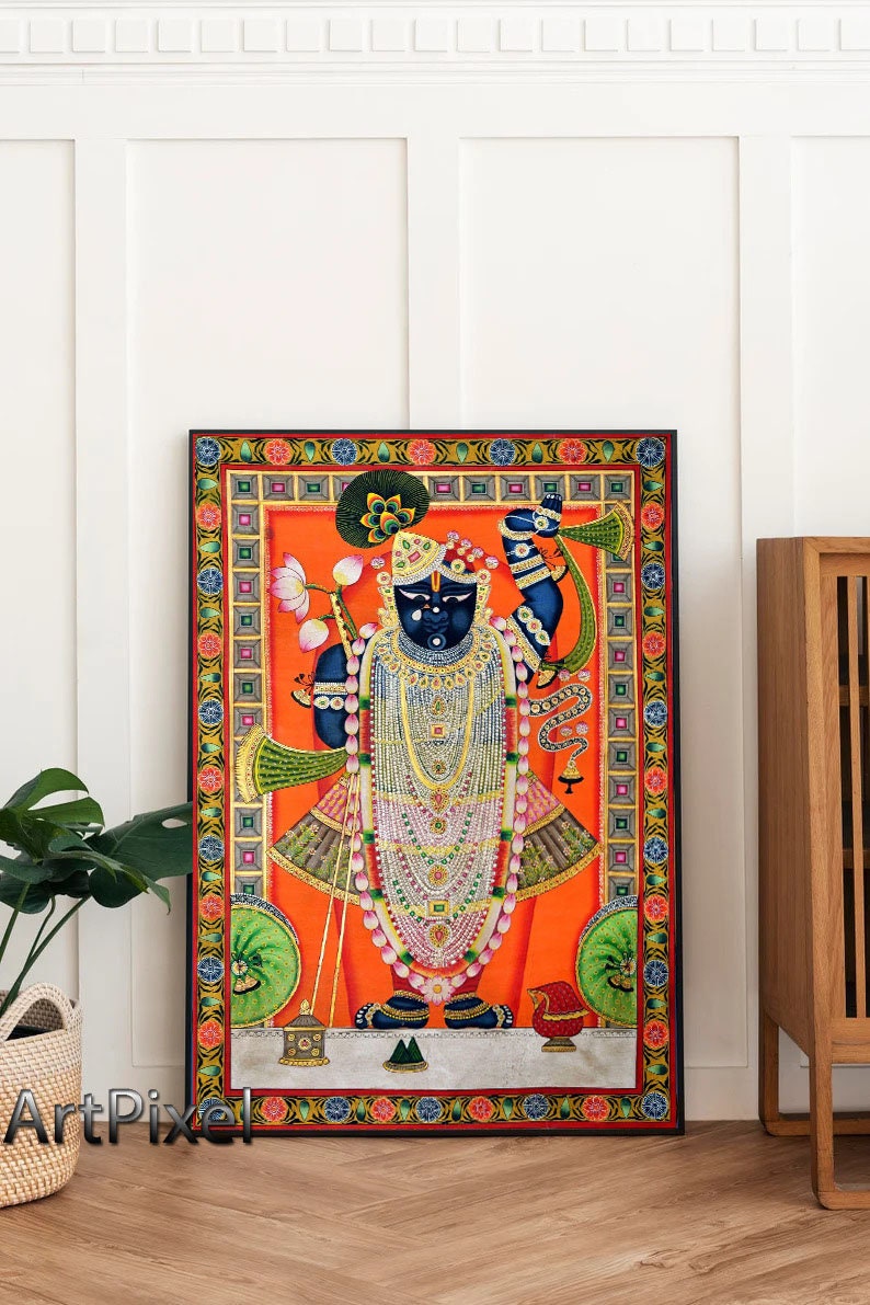 Indian Art Pichwai Shrinathji With Cows Downloadable Digital Print for ...