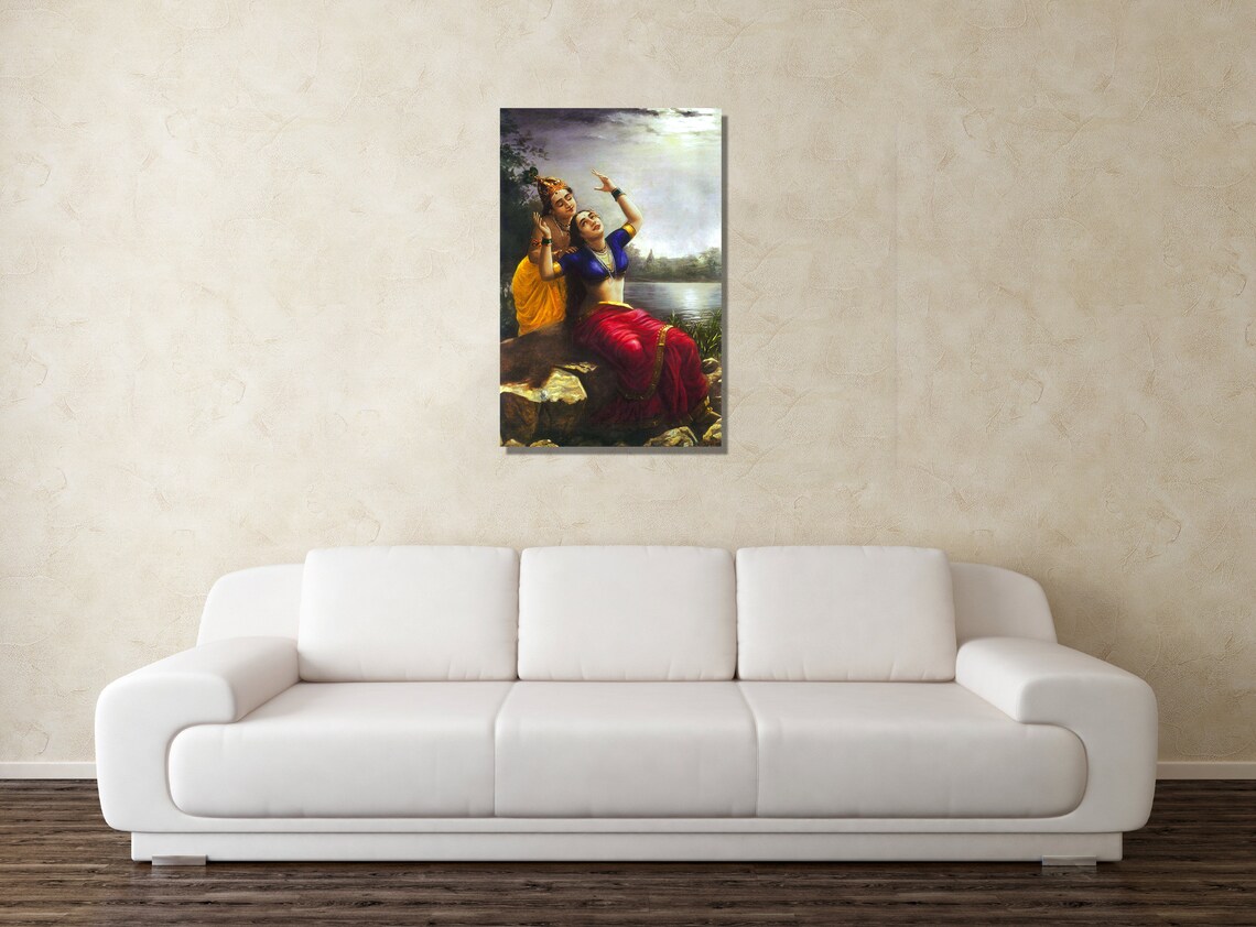 Radha Madhavam by Raja Ravi Varma - Indian Art - High-resolution ...