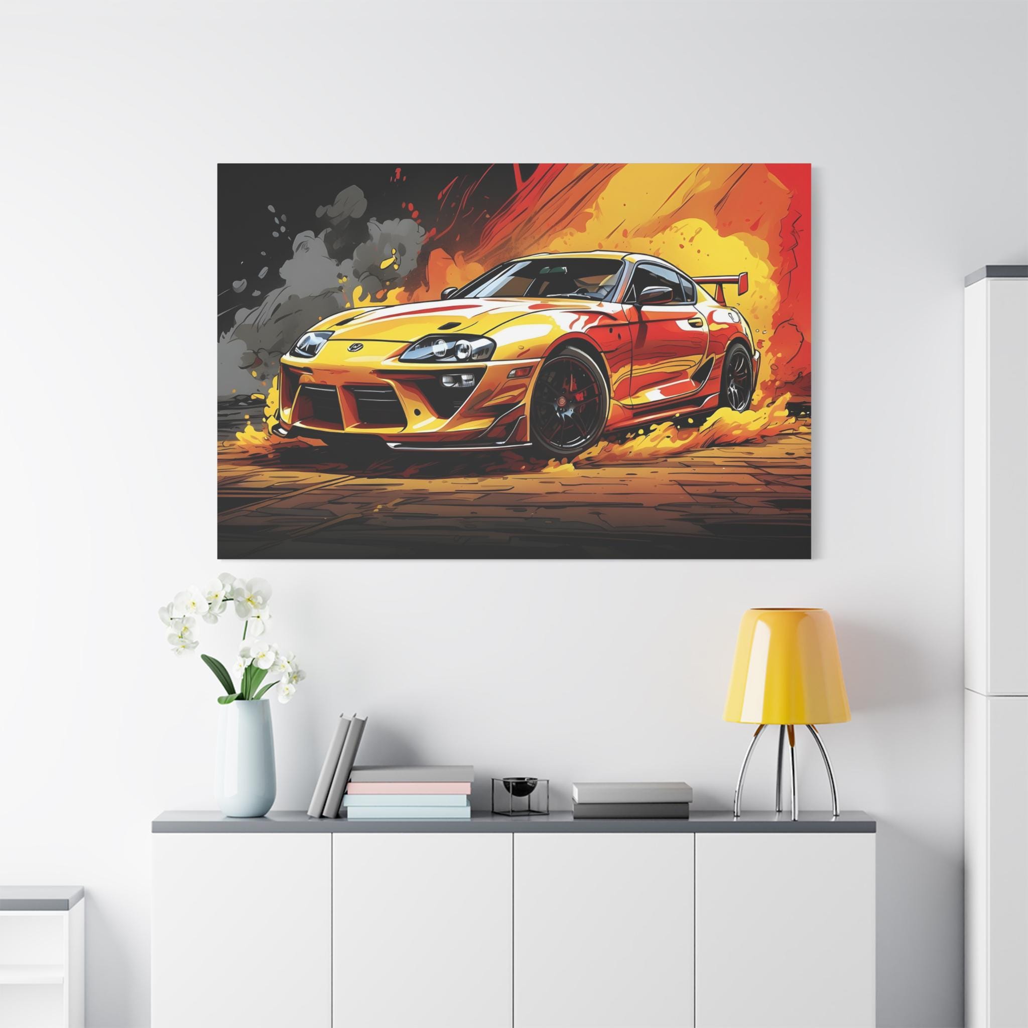 Toyota Supra MK4 Comic Art Print: JDM Tuner Car, Drift Decor - Etsy