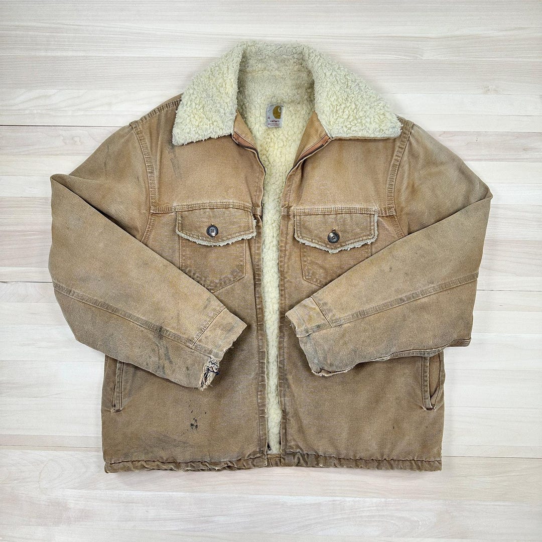 1970s Carhartt Pile-lined Firm Duck Western / Rancher Jacket 46 fits ...
