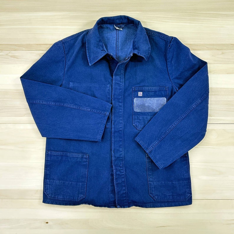Vintage Blue European Work Jacket Medium - Etsy