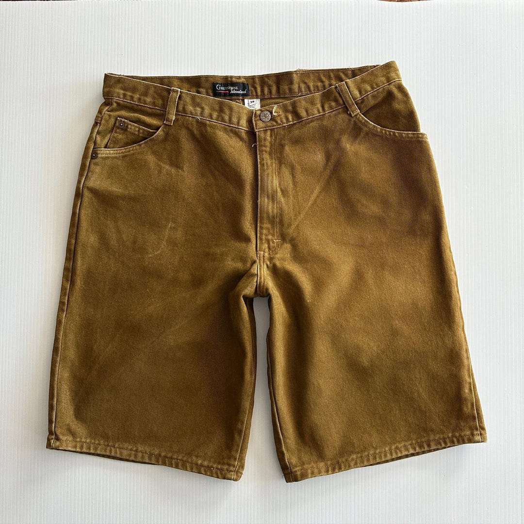 Greystone International Men's Vintage Denim Baggy Hunting Shorts ...