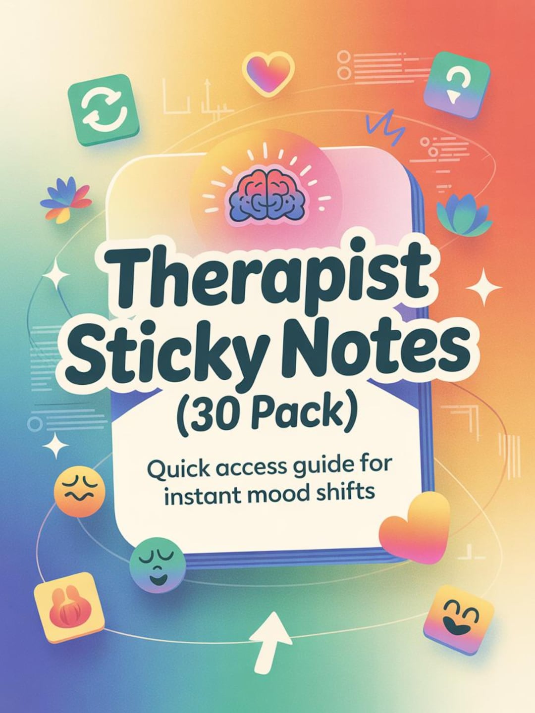 Therapist Sticky Notes: Mental Health Affirmations (printable PDF Set ...