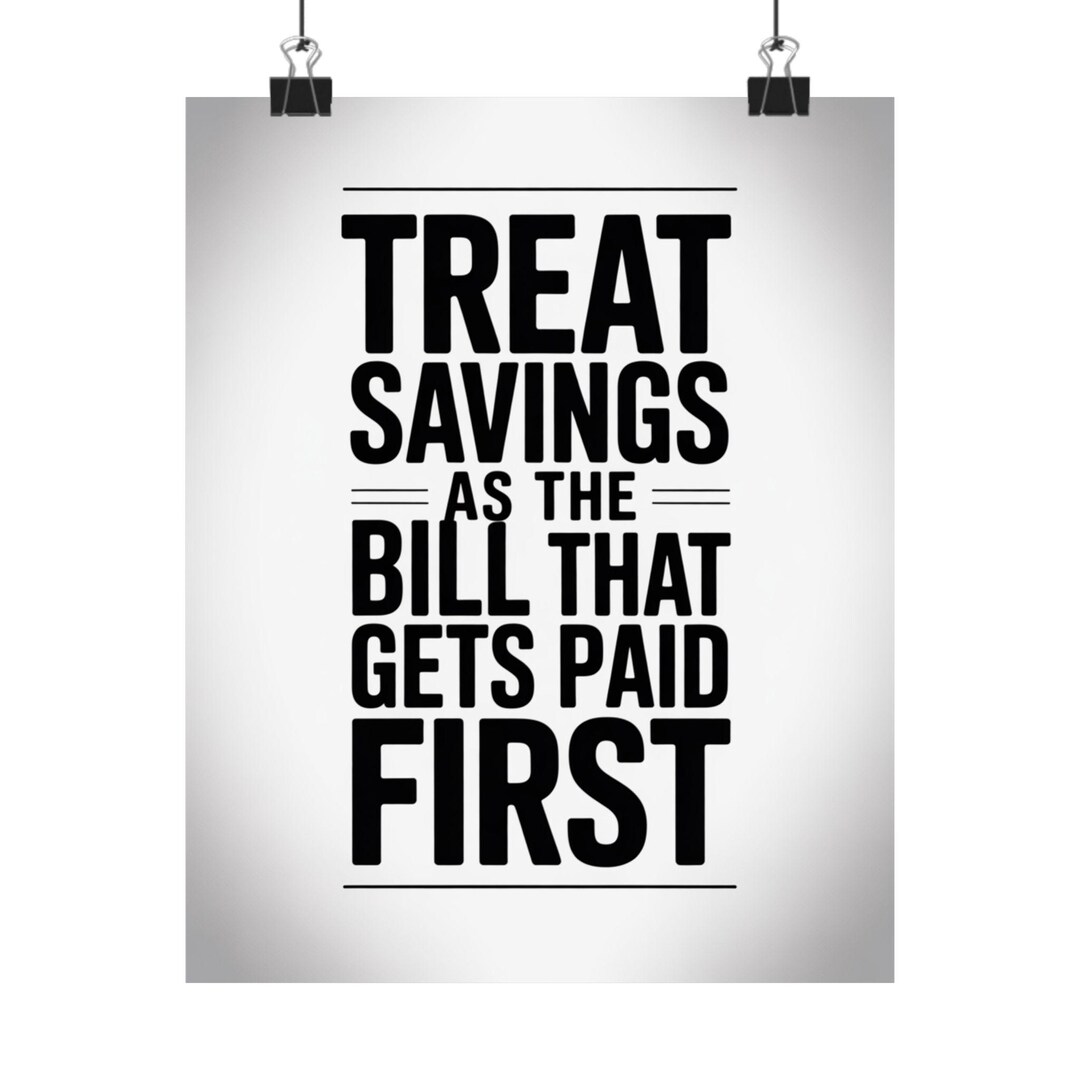 Savings Reminder Poster: Motivational Financial Goals Art - Etsy