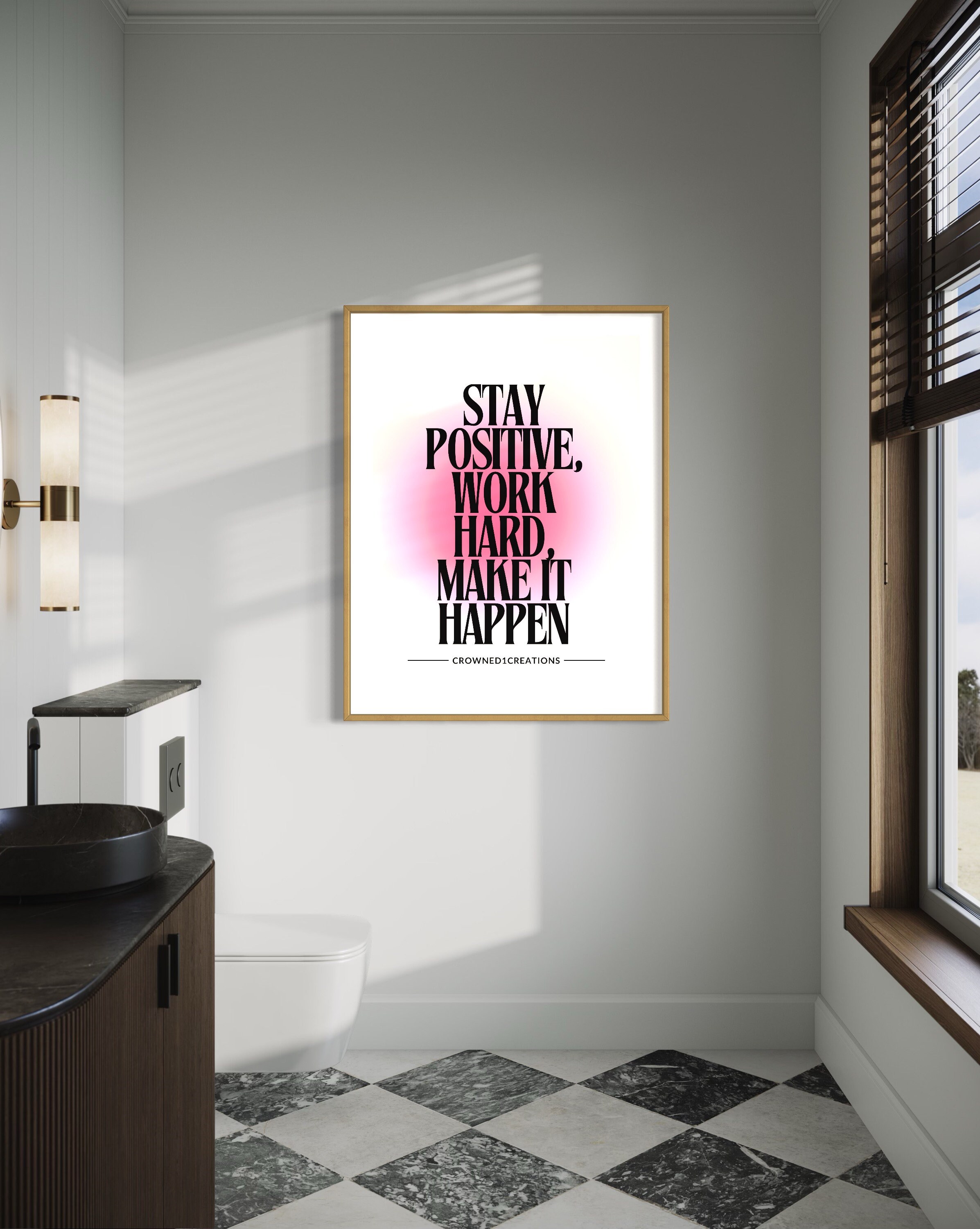 Stay Positive, Work Hard, Make It Happen Poster - Etsy
