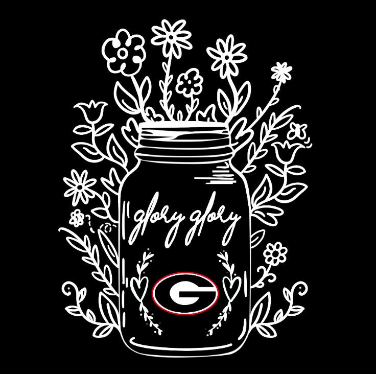 Glory Glory Mason Jar UGA Bulldogs Sublimation PNG - Etsy
