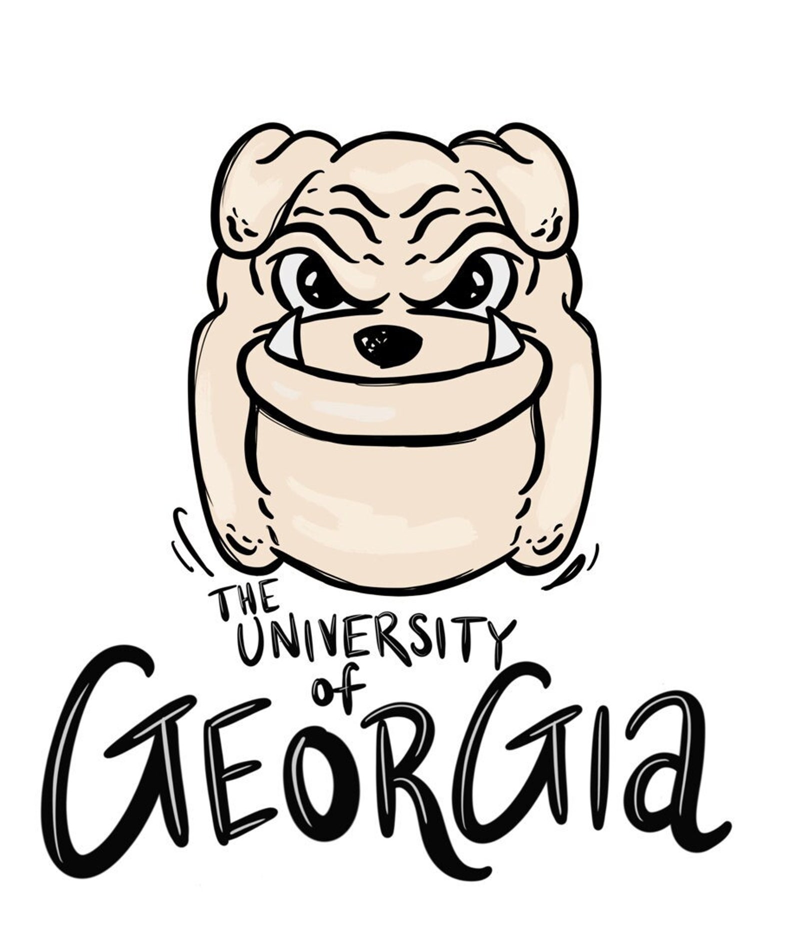 Hairy Dawg the University of Georgia UGA Bulldogs - Etsy