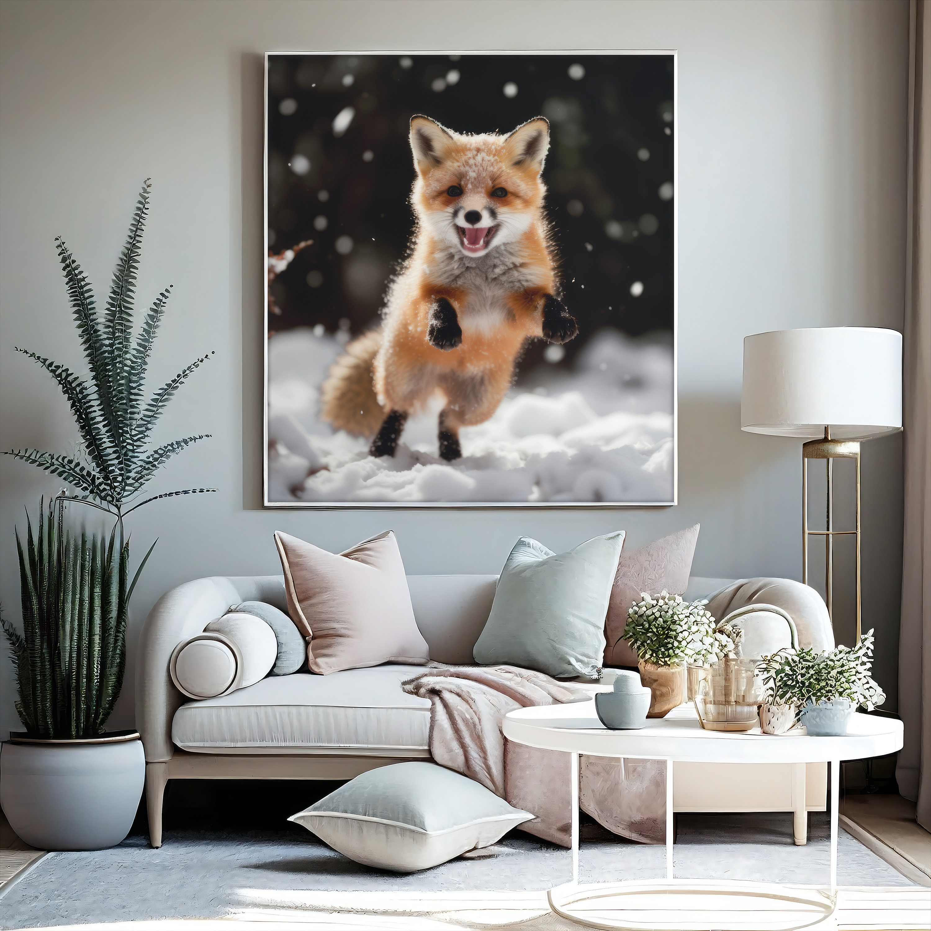 Cute Fox Digital Print Animal Printable Forest Wall Art Decor Artwork ...