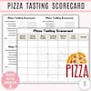 Pizza Tasting Scorecard Printable Template, Party Food Tasting Game ...