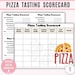 Pizza Tasting Scorecard Printable Template, Party Food Tasting Game ...