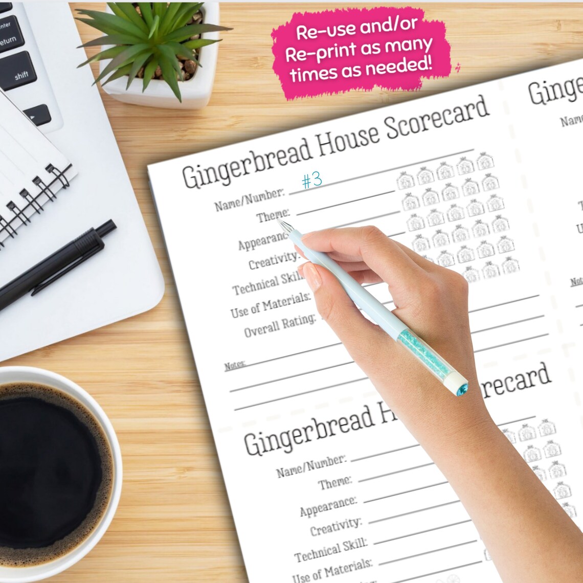 Gingerbread House Scorecard Printable, Gingerbread House Contest ...