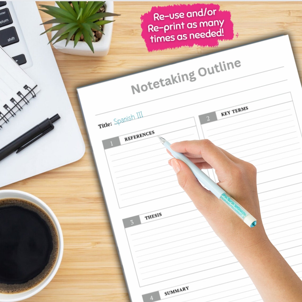 Study Notes Printable Bundle, Student Study Guides, Lecture Study Notes ...