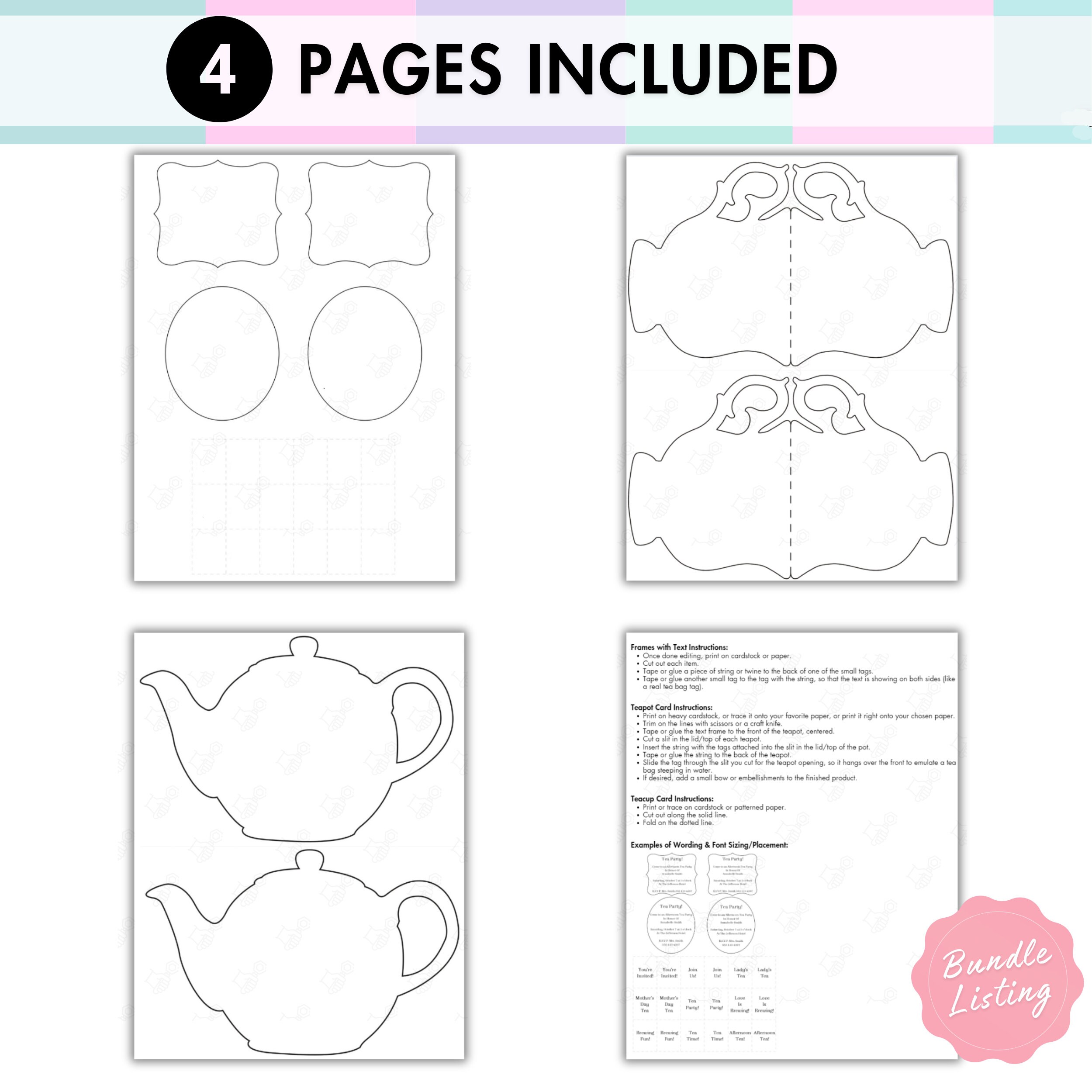 Teapot Editable Invitation Printable, Tea Party, Mom Tea Party ...