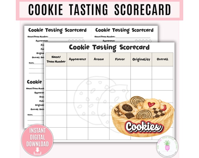 Pizza Tasting Scorecard Printable Template, Party Food Tasting Game ...