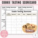 Cookie Tasting Scorecard Printable Template, Cookie Party, Party Game ...