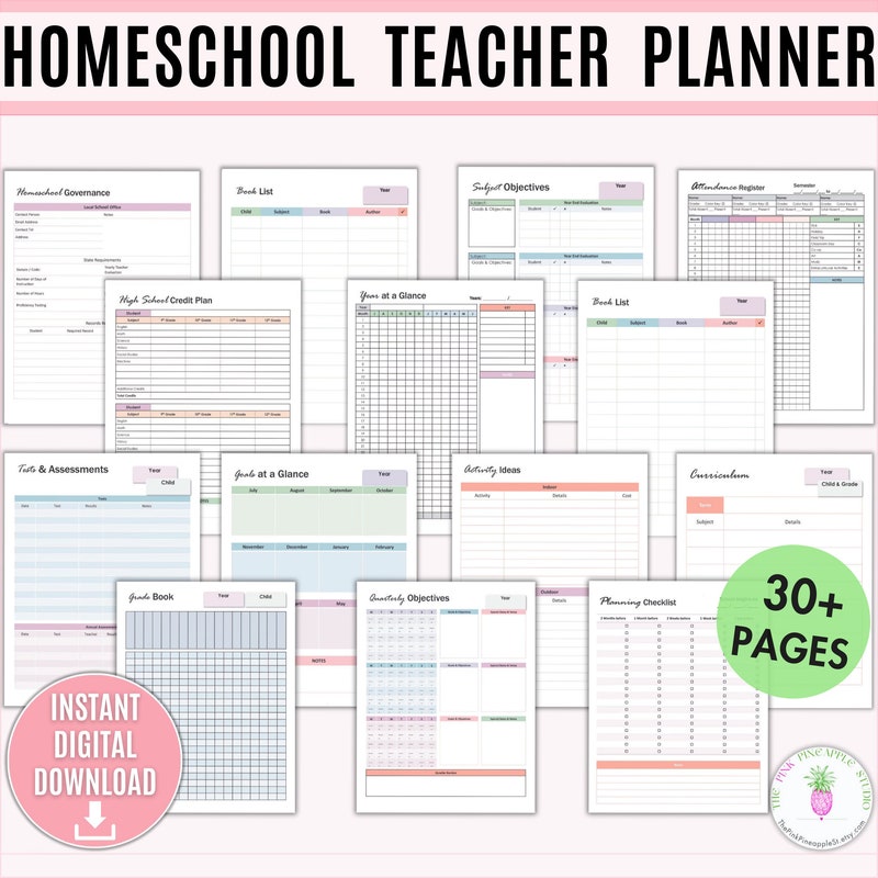 School Year Planner - Etsy