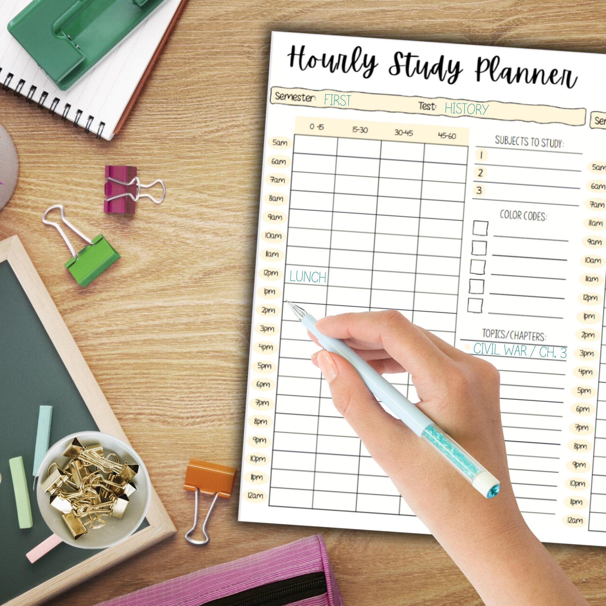 Study Planner Printable Bundle Study Organizer Study - Etsy