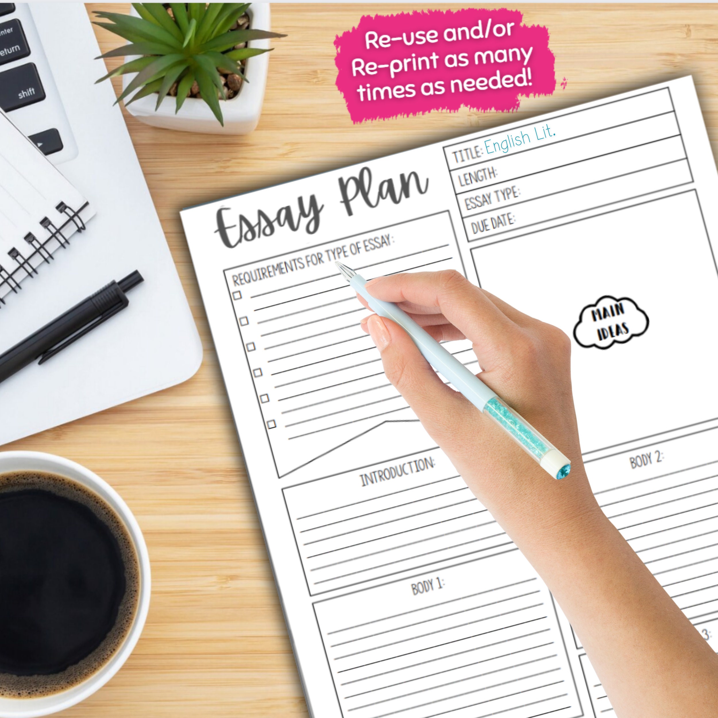 Student Academic Planner Printable Bundle, Student Organizer, College ...