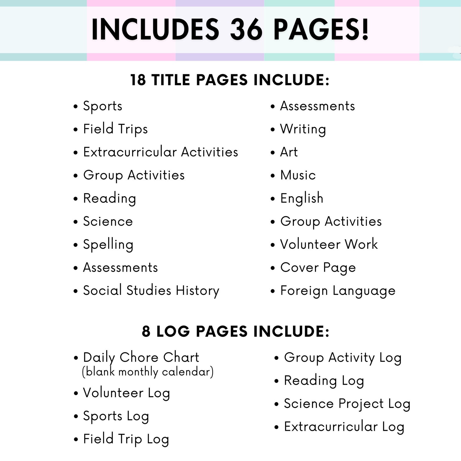 Homeschool Student Portfolio Printable Bundle, Student Portfolio, High ...