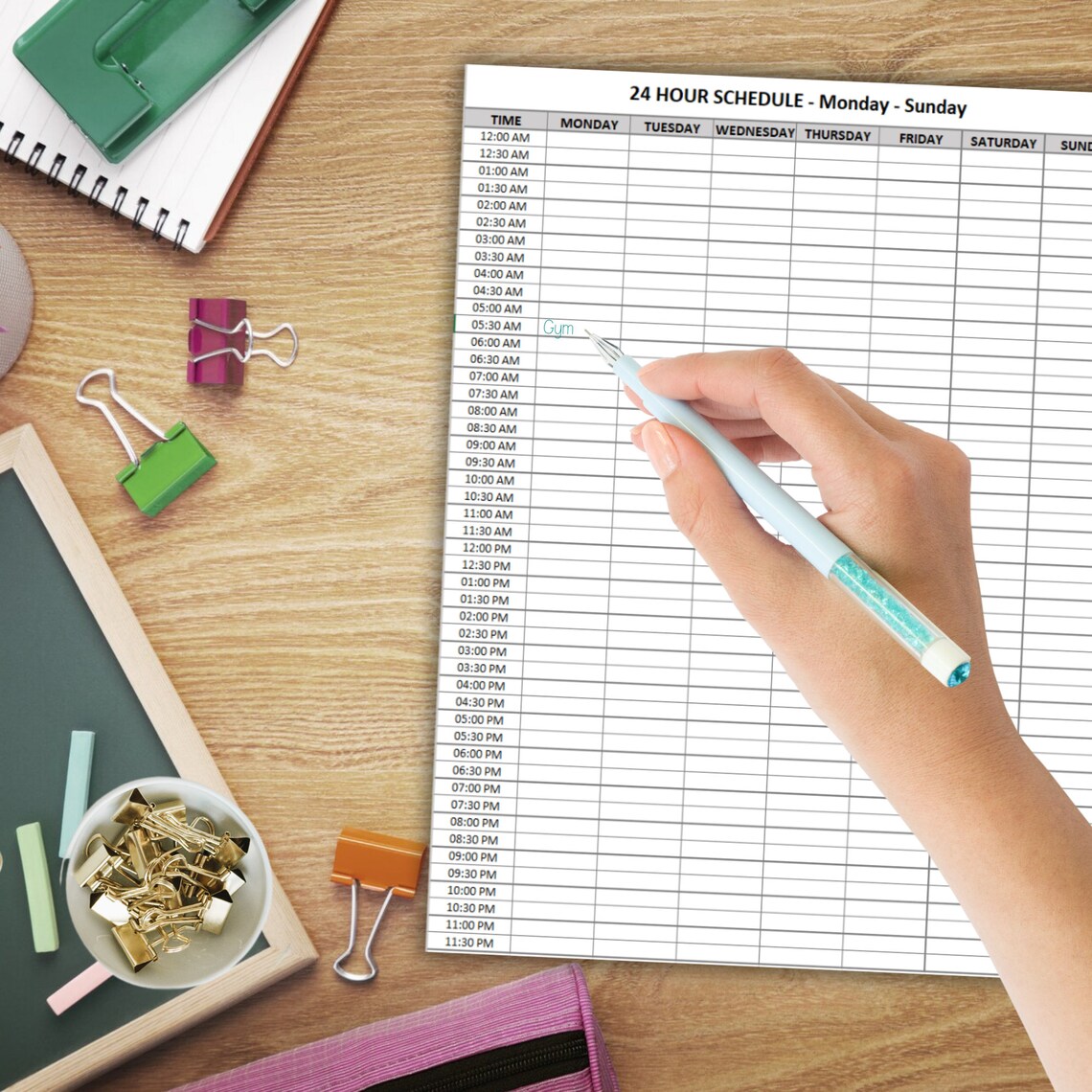 Weekly Schedule Template Printable, Homeschool Schedule, Work Schedule ...