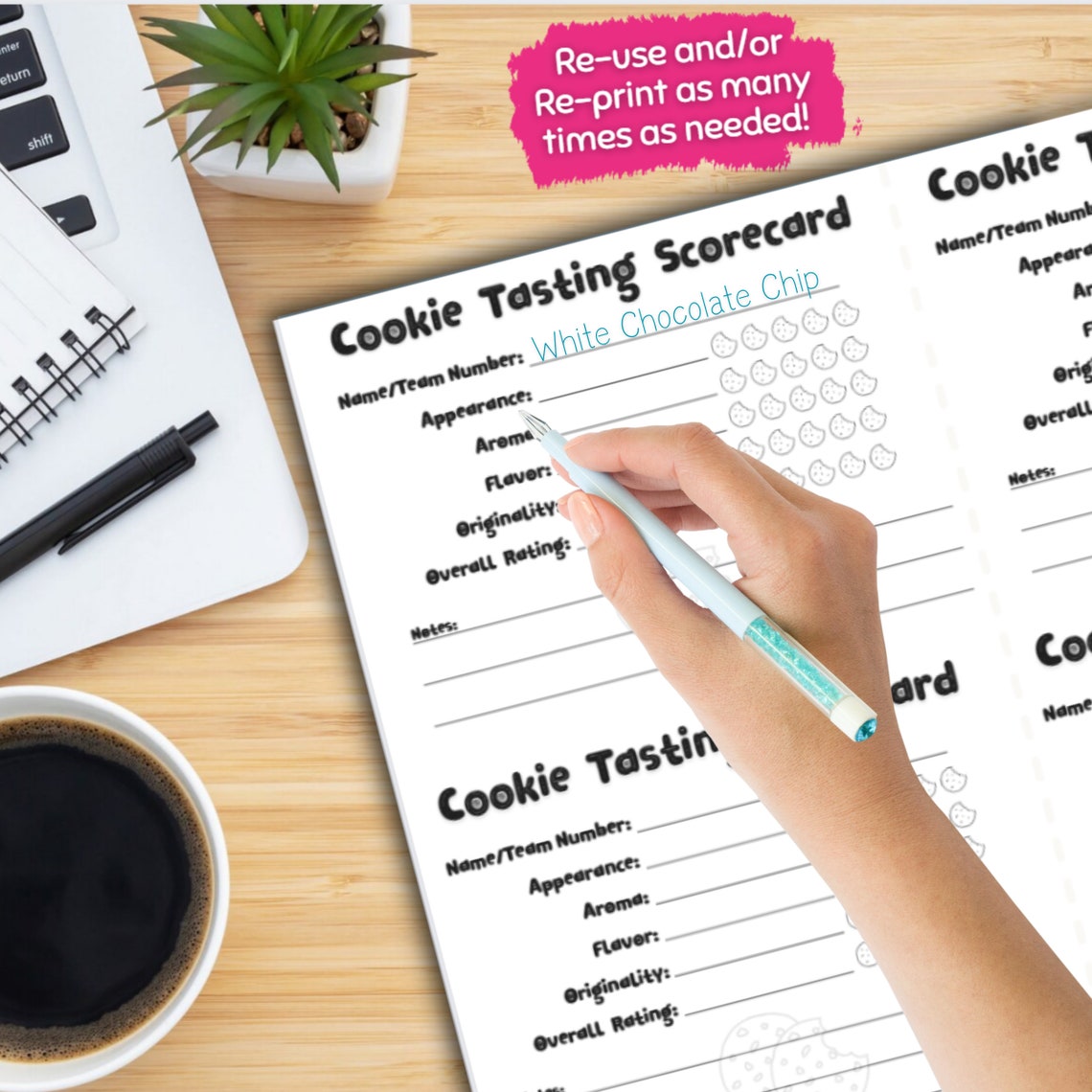 Cookie Tasting Scorecard Printable Template, Cookie Party, Party Game ...
