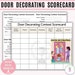 Door Decorating Contest Scorecard Printable, Door Contest, Door ...