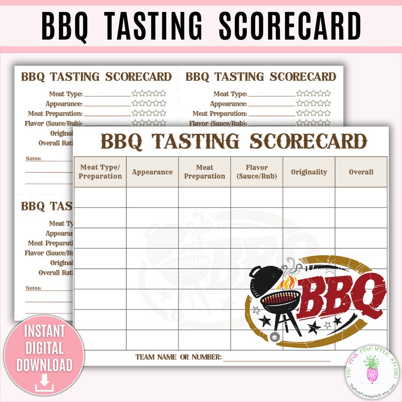 Food Judging Score Sheet - Etsy