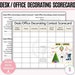 Desk or Office Decorating Contest Scorecard Printable, Desk Contest ...
