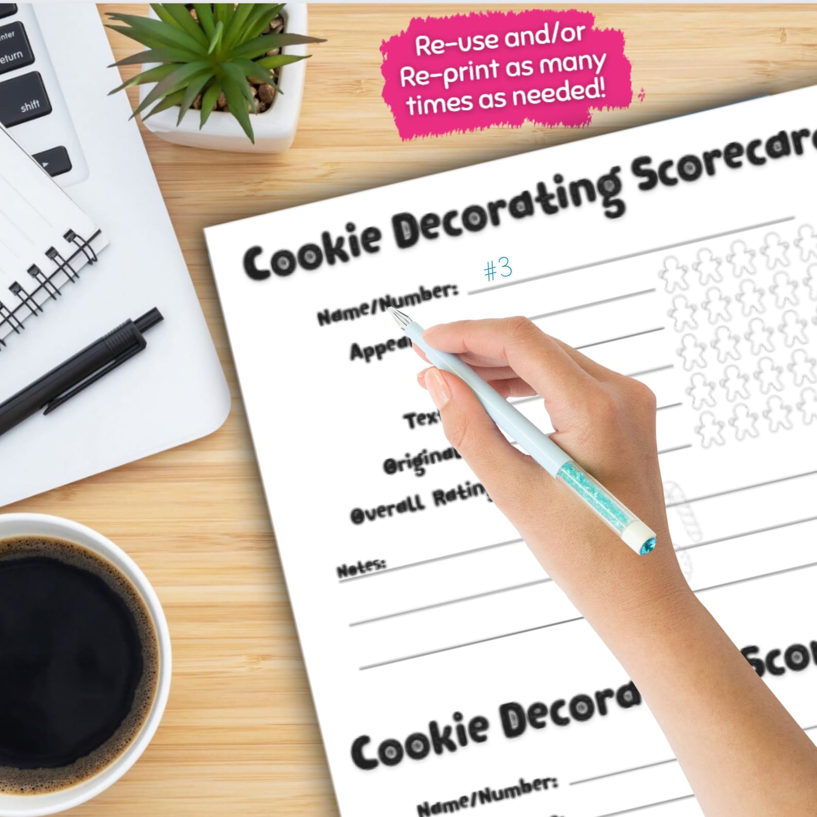 Cookie Decorating Contest Scorecard Printable, Cookie Decoration Party ...