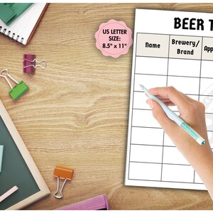 Beer Tasting Scorecard Printable Template, Beer Party Food Tasting Game ...