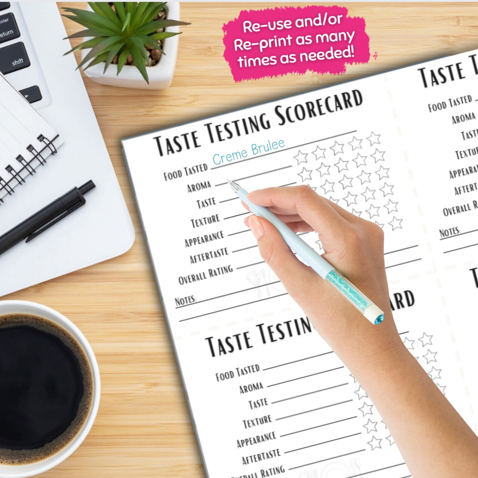 Taste Testing Scorecard Printable, Cookoff, Tasting Party, Taste Test ...