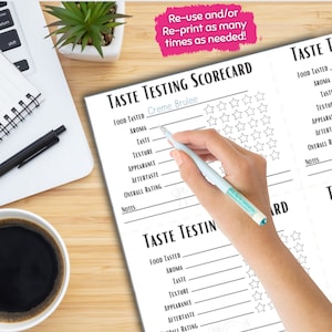Taste Testing Scorecard Printable, Cookoff, Tasting Party, Taste Test ...