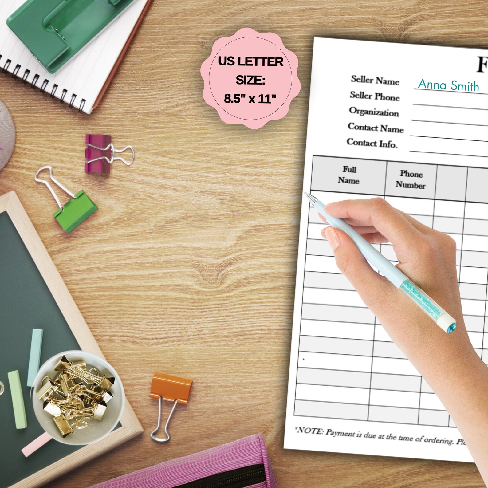 Editable Fundraising Form Printable, Sponsorship Form, Custom ...