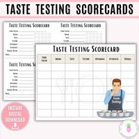Pizza Tasting Scorecard Printable Template, Party Food Tasting Game ...