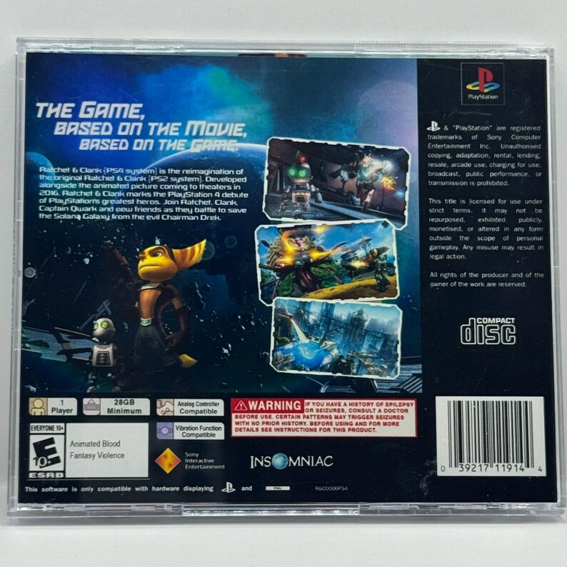 Ratchet & Clank | Ps1-inspired Replacement CD Jewel Case | No Disc - Etsy