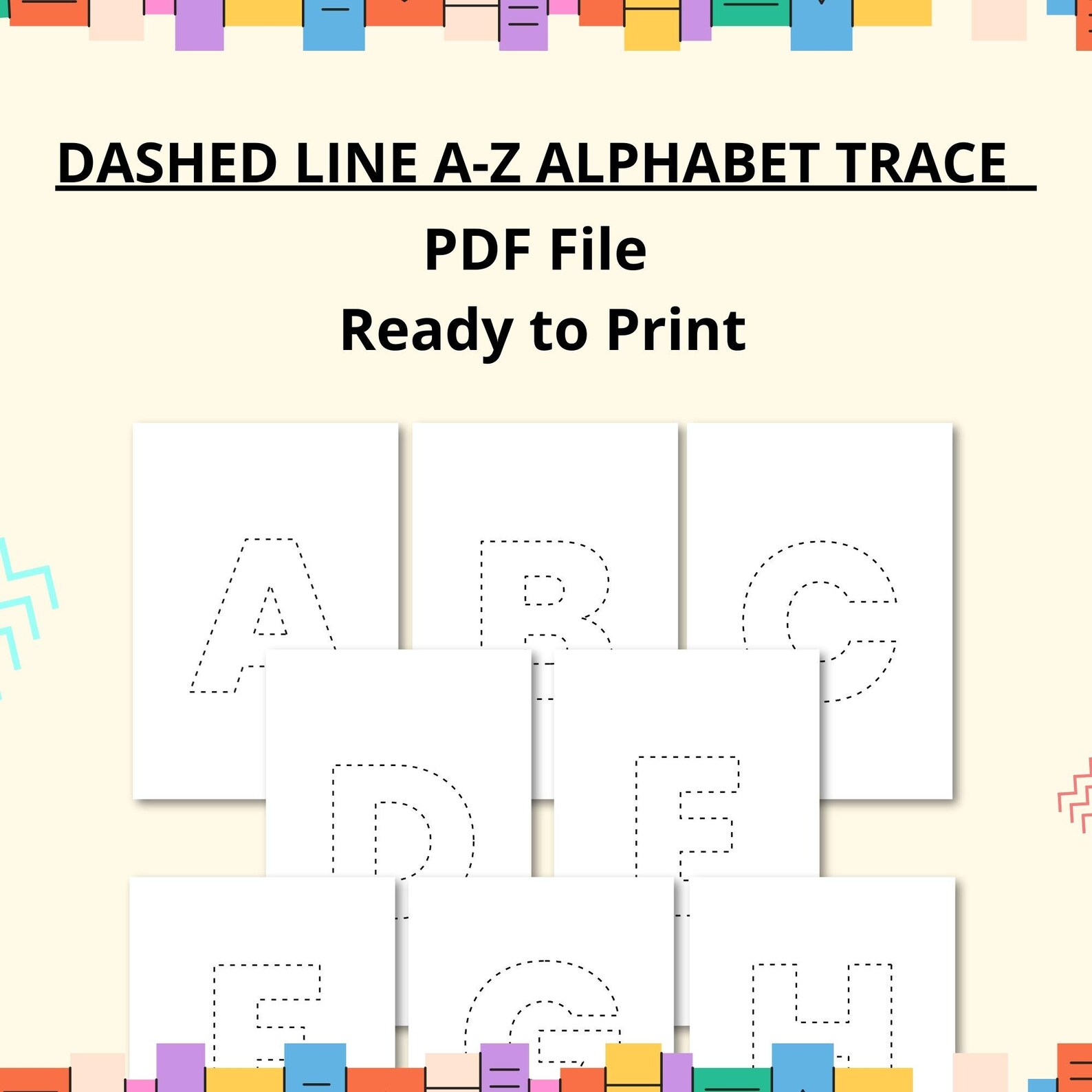 A - Z Alphabet Tracing, ABC Tracing, Alphabet, A-Z, Learn to Write ...